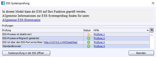 ESS-Systemprüfung